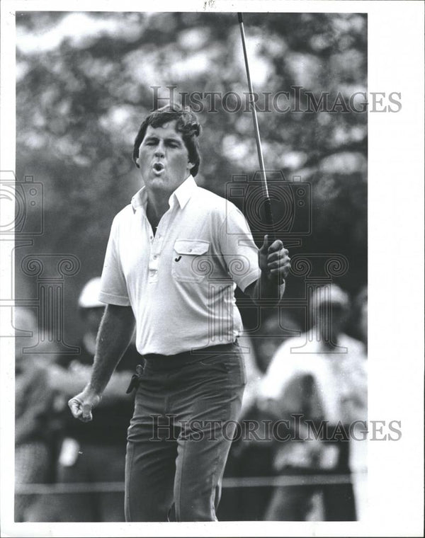 Lanny Wadkins Grimaces Golfer game, 1982 vintage press photo print ...