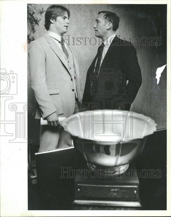 Tony Furjanic Notre Dame Gerry coach, 1981 vintage press photo print - Historic Images