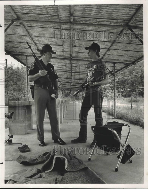 Alabama State Trooper, Rifle Coach Eugene Melton with Student, 1986 ...