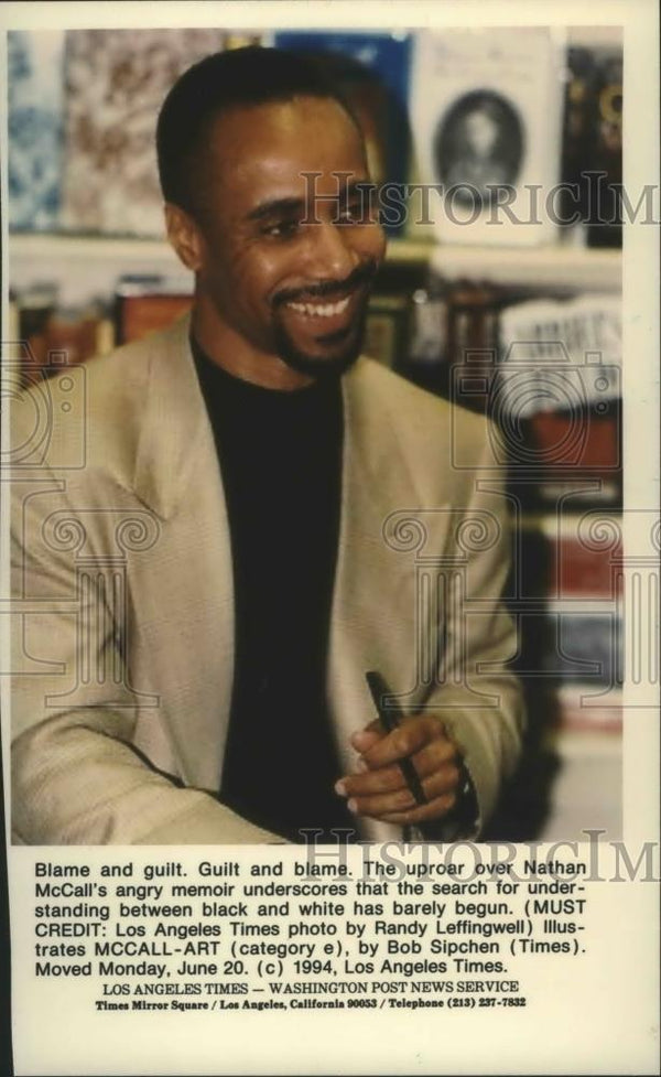 Nathan McCall, Author of Memoir , 1994 Vintage Press Photo - Historic ...