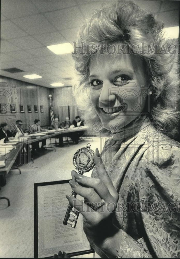 Deborah Lynn Strauss, Miss Wisconsin USA, 1985 vintage press photo ...