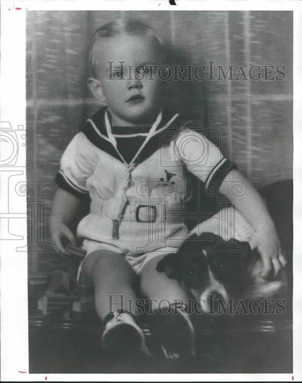 Alabama Governor Fob James as a toddler with family pet dog, 1978 ...