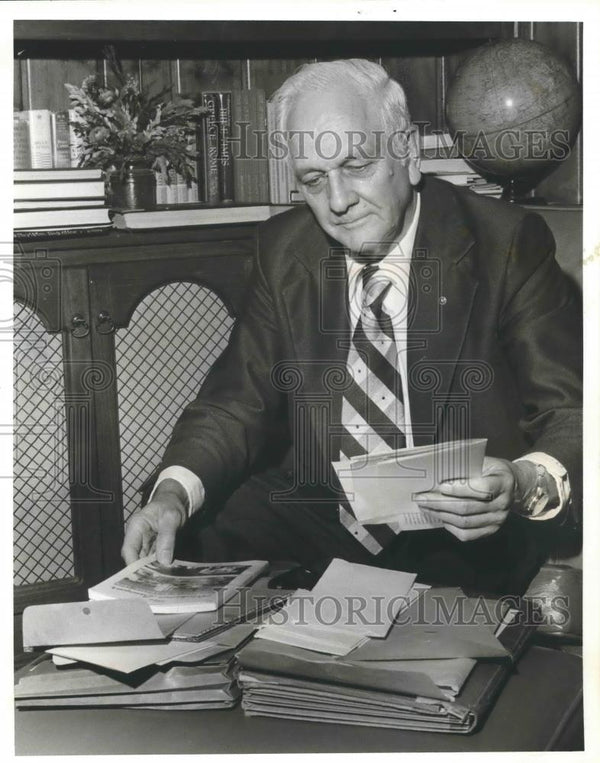 Judge David Haigler looks at his files , 1979 Vintage Press Photo ...