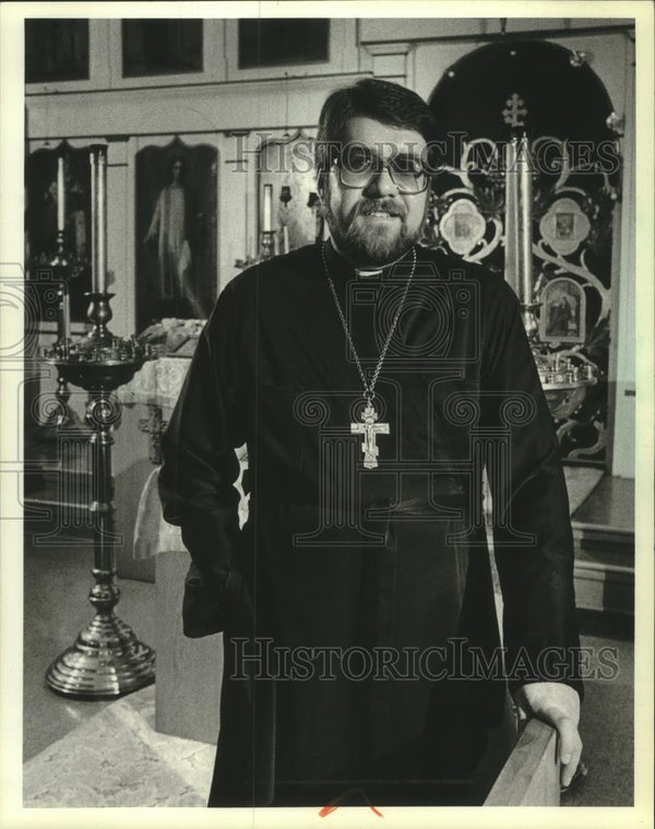 Father Simeon at SS Cyril and Methodius Church, Milwaukee, 1981 vintage ...
