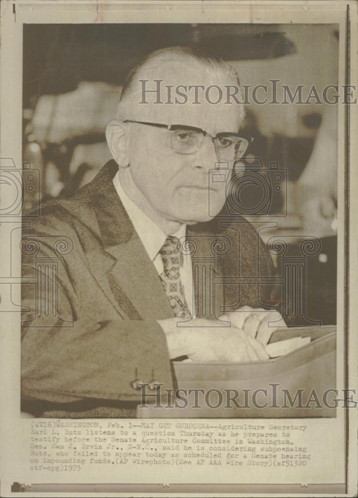 1975 Press Photo Earl Butz Secretary Washington Ervin - RRV29905 ...