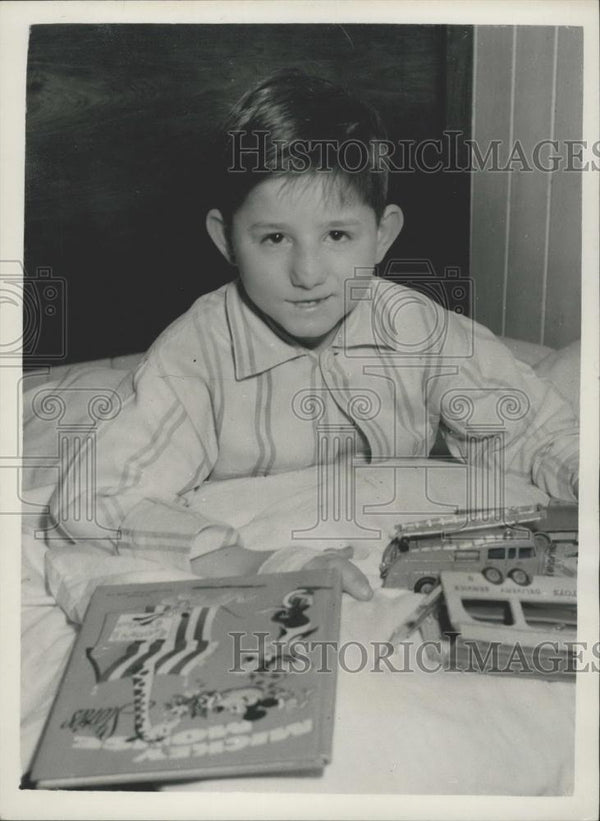 1955 Press Photo Richard Russell Mains, The Boy Who Cannot Feel Pain ...