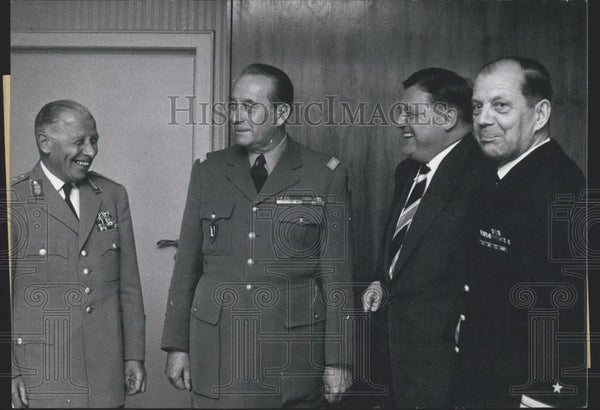General Heusinger Valluy Minister Strauss Vice Admiral Ruge 1960 ...