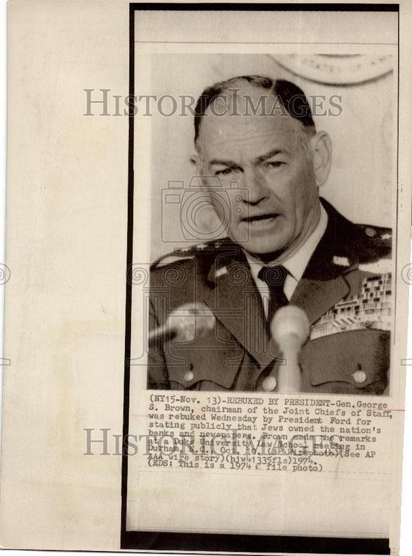 George Scratchley Brown Air Force 1974 Vintage Press Photo Print ...