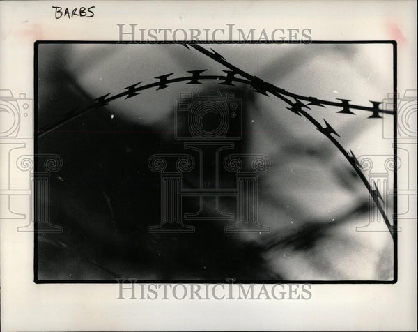 Concertina wire guard tower 1989 Vintage Press Photo Print - Historic ...