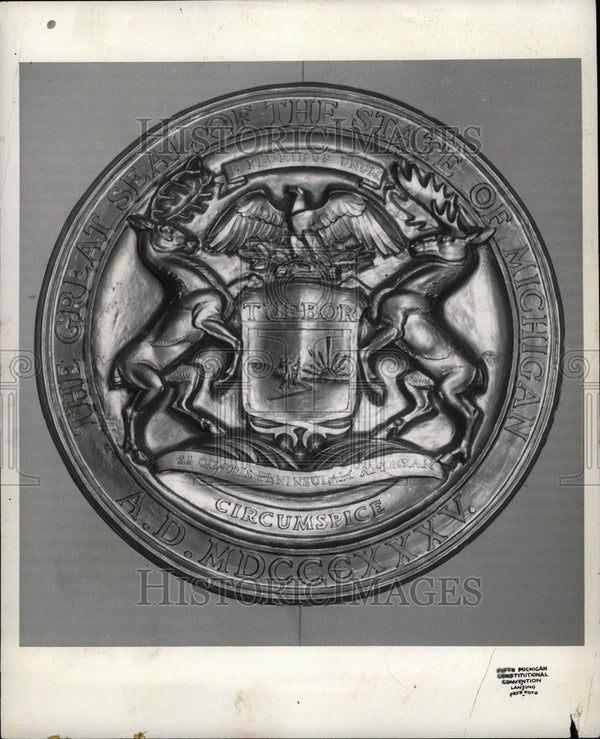 Seal State of Michigan 1963 Vintage Press Photo Print - Historic Images