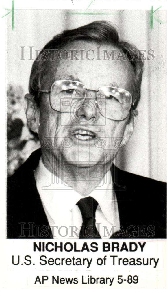 Nicholas Brady U.S. Secretary Treasury 1989 Vintage Press Photo Print - Historic Images