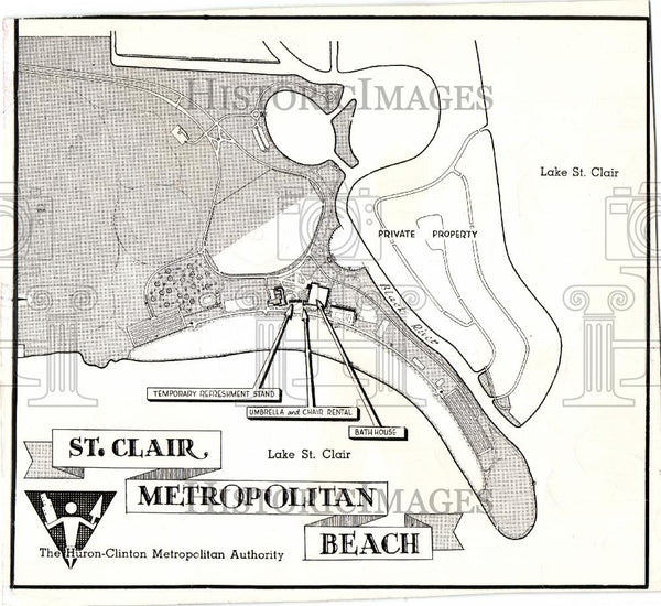 Metropolitan Beach Metro Park 1950 Vintage Press Photo Print - Historic ...