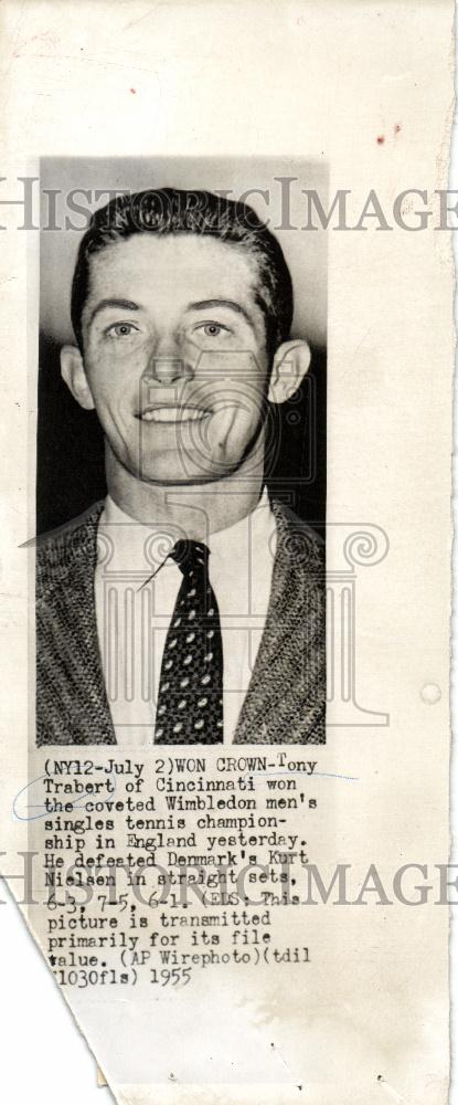 Tony Trabert tennis Wimbledon winner 1955 Vintage Press Photo Print ...