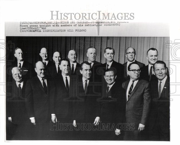 President-elect Richard Nixon cabinet 1968 Vintage Press Photo Print ...