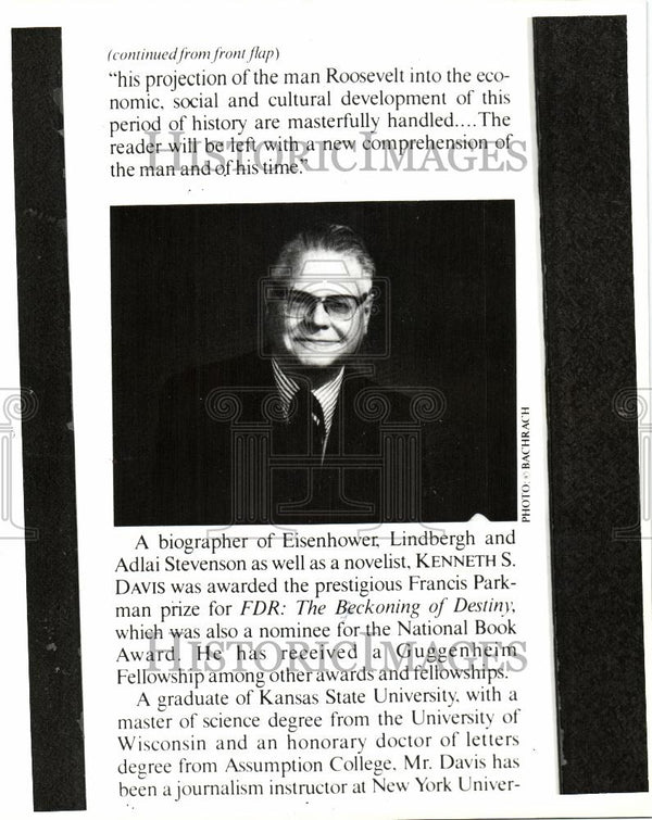 Kenneth S. Davis biographer Parkman 1986 Vintage Press Photo Print ...