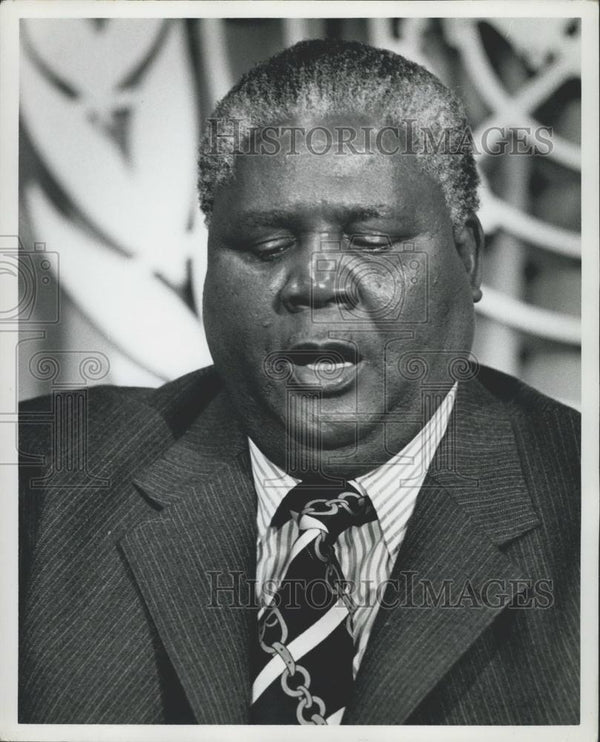 1979 Press Photo Joshua Nkomo, President, Zimbabwe African People's Un ...