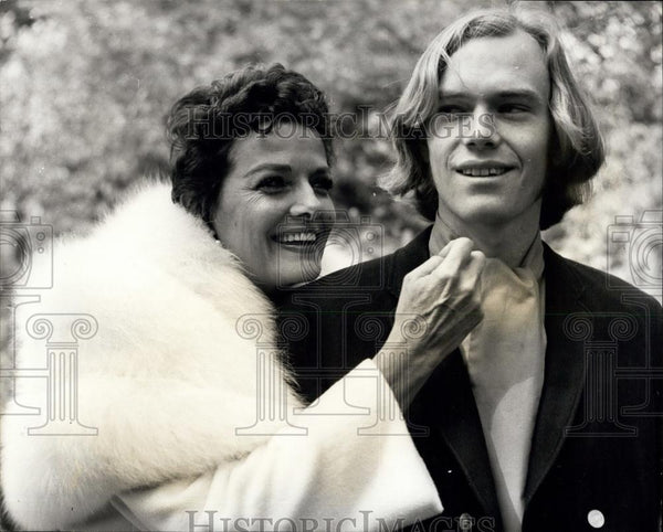 1968 Press Photo Actress Jane Russell, Tommy Cavanagh - Historic Images