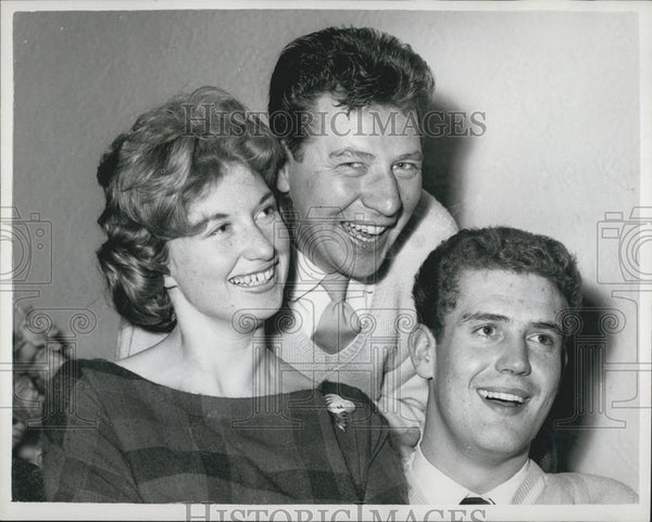 comedian Max Bygraves,daug.Christine and fiance Richard Thomas 1960 ...