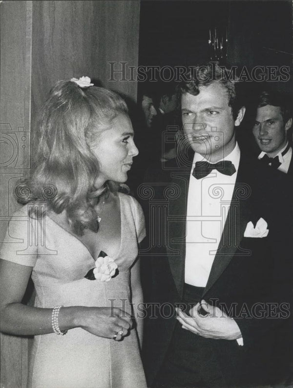 1968 Press Photo Crown Prince Carl Gustaf of Sweden, Actress Pia Deger ...