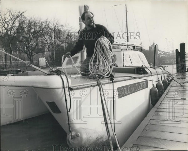1967 Press Photo Bill Howell- Transatlantic Boat Race, from Plymouth t ...