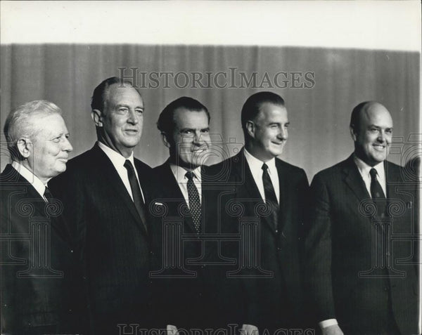 1968 Press Photo President Nixon With Cabinet Members Kennedy Rogers A ...