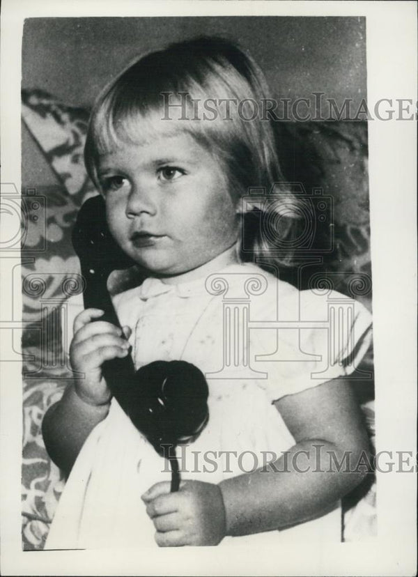 1955 Press Photo Princess Astrid On Phone Calling Santa Christmas ...