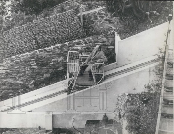 1969 Press Photo Mr. Ian Scott Duffus in his Cable Car Railway ...