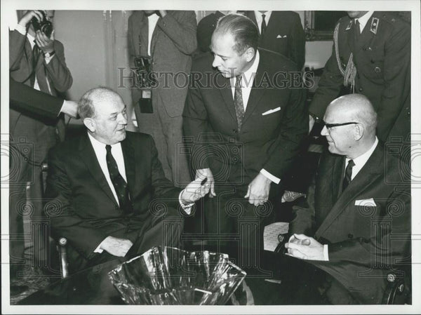 1966 Press Photo Secretary of State Dean Rusk, Finland President Kekko ...