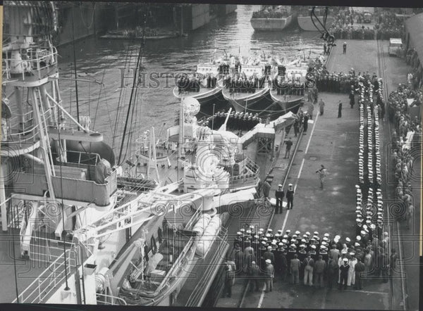 1962 Press Photo Elbe Ship put into commission at the Schlieker-Werft ...