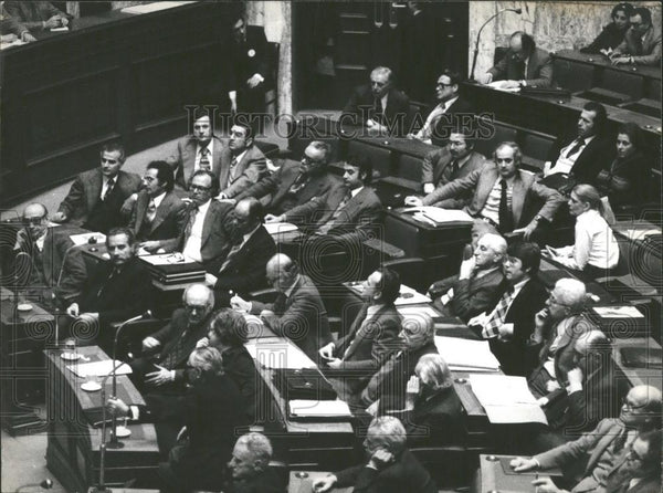 A. Papandreou talking to Mrs. Fleming In Greek Parliament Vintage Press ...