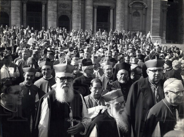 1962 Press Photo Basilica of San Peter the voting Ceremony Conciliar F ...