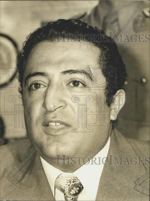 1977 Press Photo Colonel Ibrahim Mohamed El Hamdi, Paris Press Confere ...