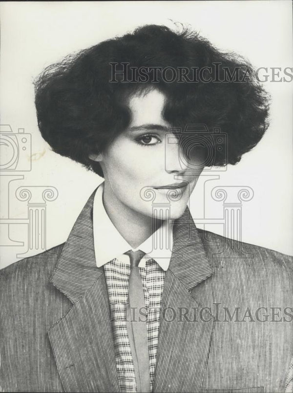 1981 Press Photo Patrick Ales Haute-Couture Hairstyle Called "The Ambi ...