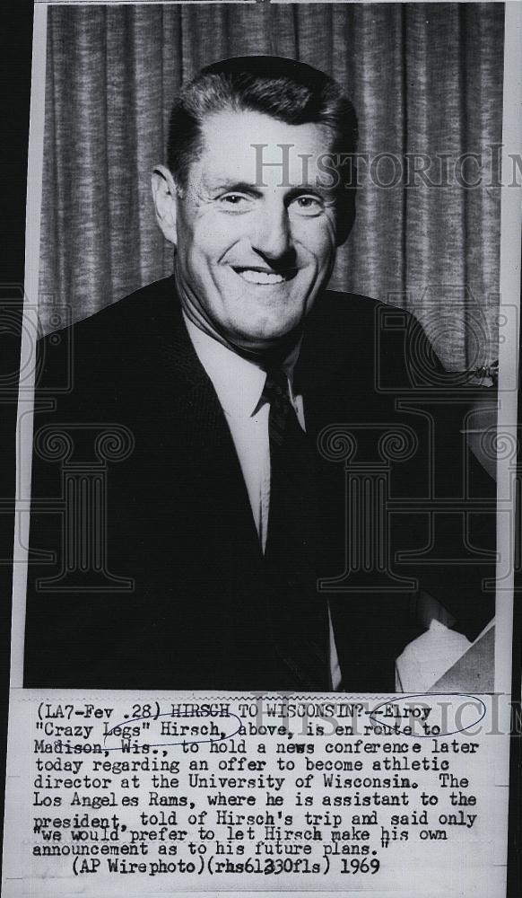 1969 Press Photo Elroy "Crazy Legs"Hirsch,Football Receiver and runnin ...