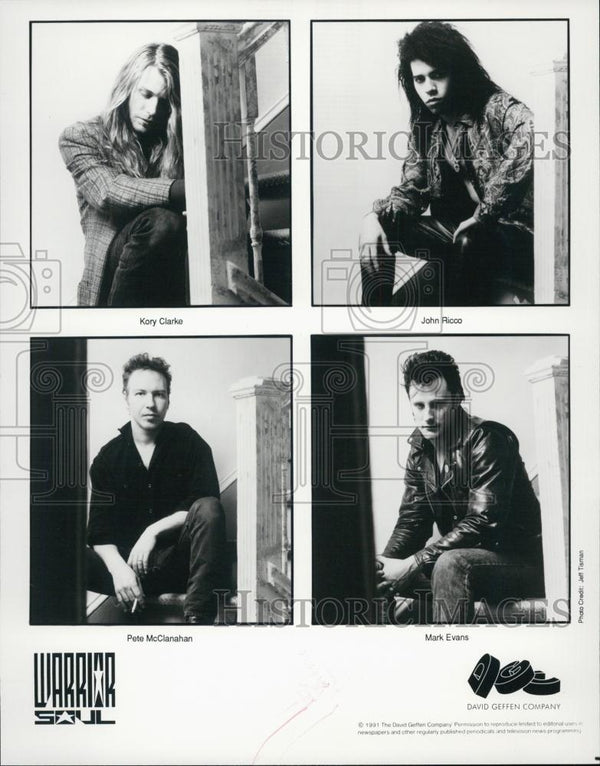 1991 Press Photo Kory Clarke John Ricco Pete McClanahan Mark Evans War ...