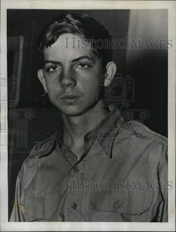 1945 Press Photo James Post, Suspect, Robbery-Slaying Of Sargeant Mali ...