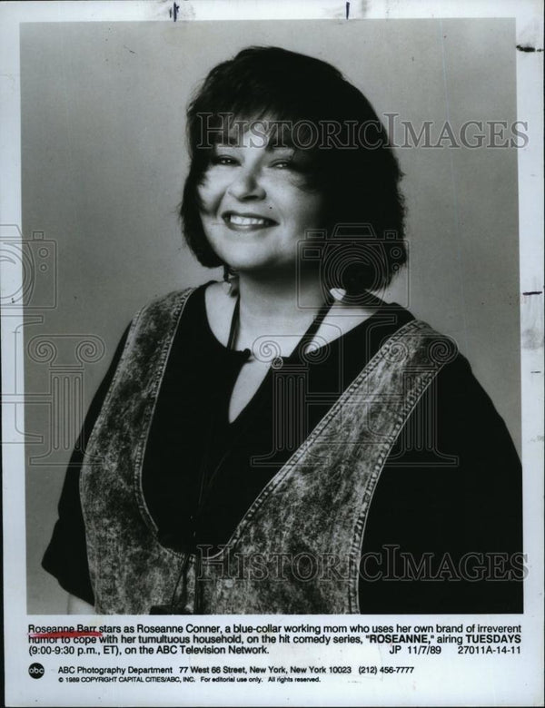 1989 Press Photo Roseanne Barr Actress Comedian Television Series Rose ...