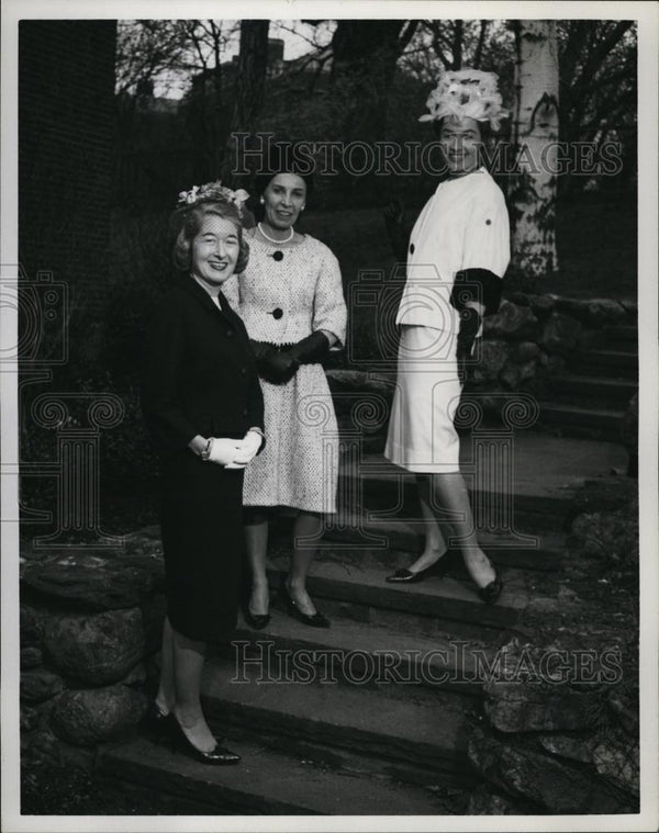 1963 Press Photo Mrs Sherred Welles, Mrs Ransome Rowe III & Mrs Dewey ...