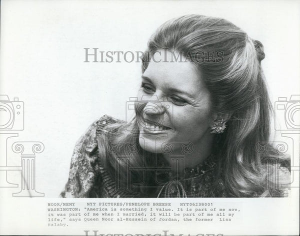 1980 Press Photo Queen Noor of Jordan the former Lisa Halaby - RSL6807 ...