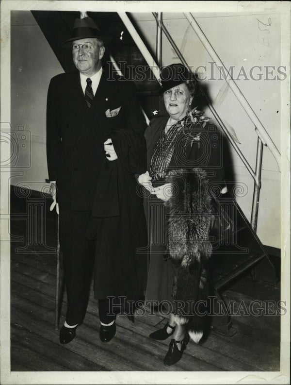 1940 Press Photo Alexander W Weddell and Wife, US Ambassdor to Spain ...