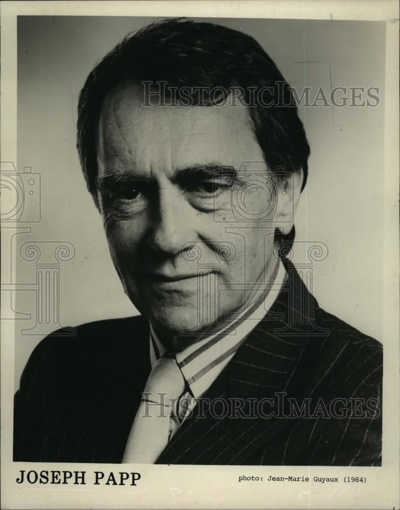 1984 Press Photo Joseph Papp, American Theatrical Producer, Director ...