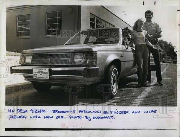 1980 Press Photo Ed And Melody Tincher, Brooksville Patrolman, Police ...