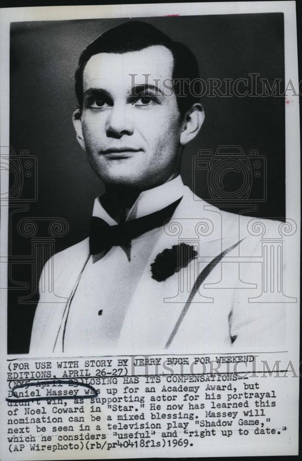 1969 Press Photo Daniel Massey Actor up for Academy Award - RSL79119 ...