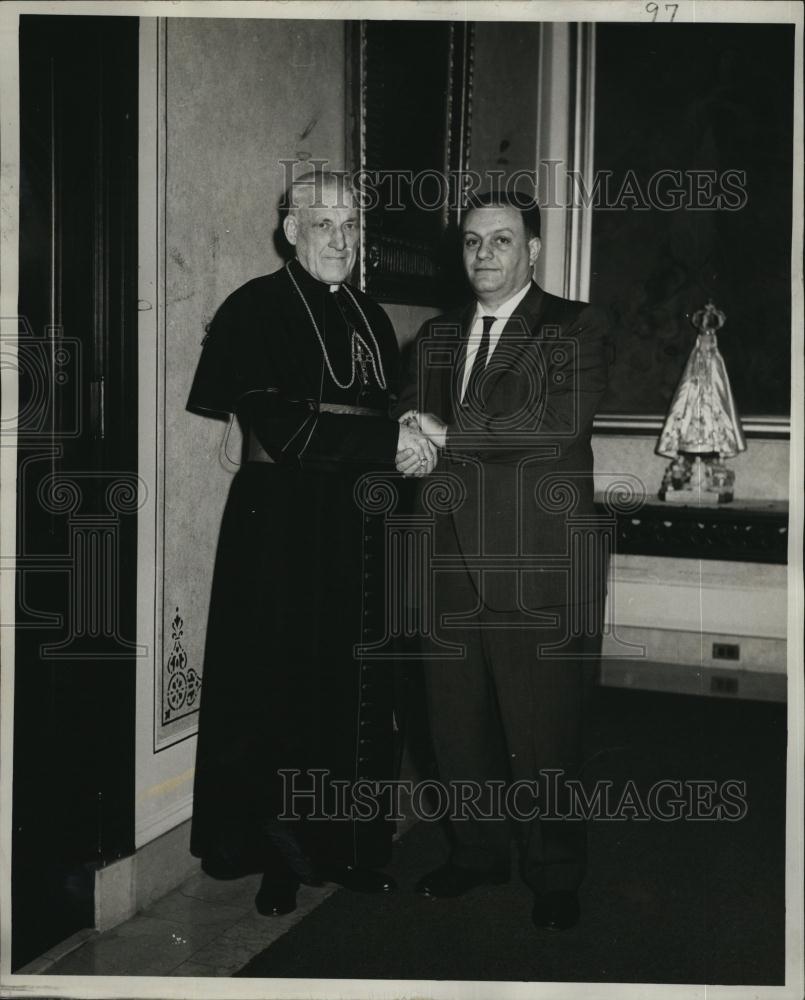 1964 Press Photo Cardinal Cushing & boxing promoter Tony Santos - RSL7 ...