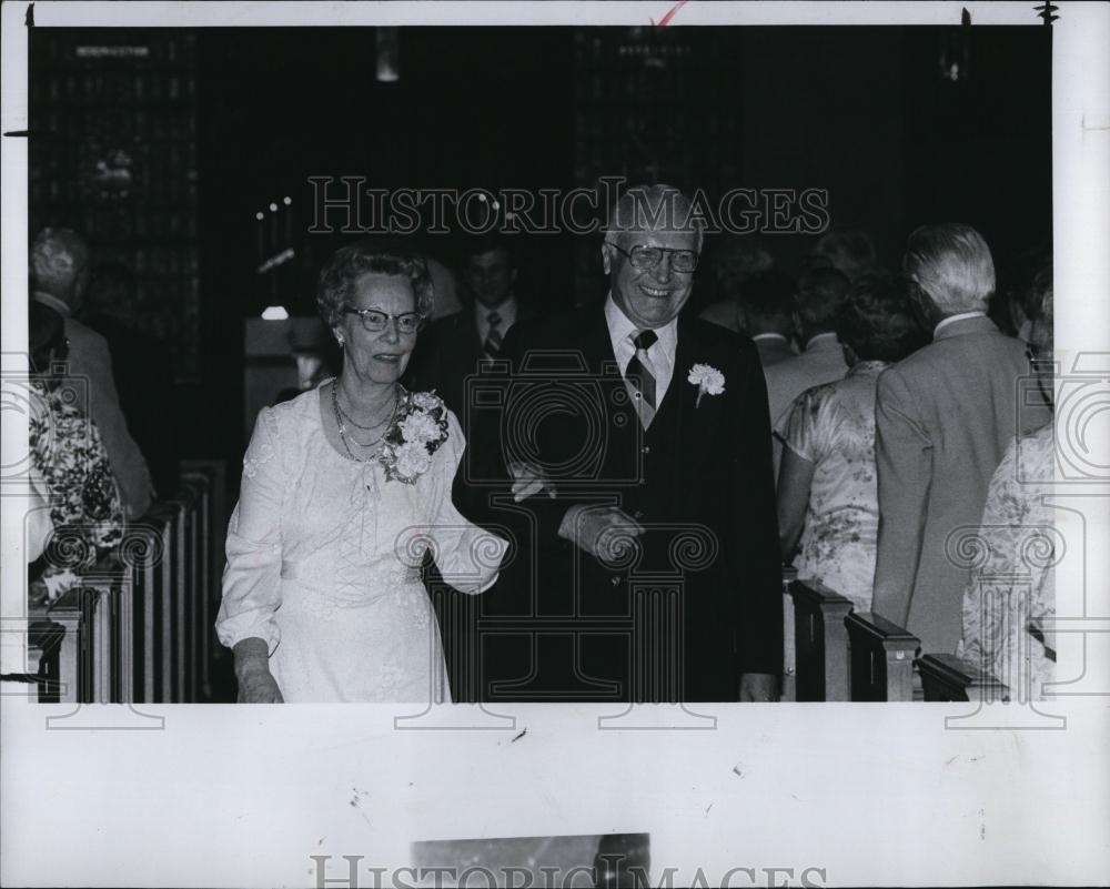 1979 Press Photo C Kay & H Morrison celebrated 50th Golden Wedding Ann ...
