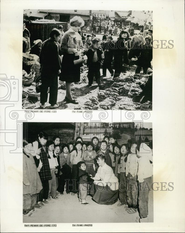 Press Photo Actor Don DeFore's Daughter Penny DeFore Helping Korean Or ...