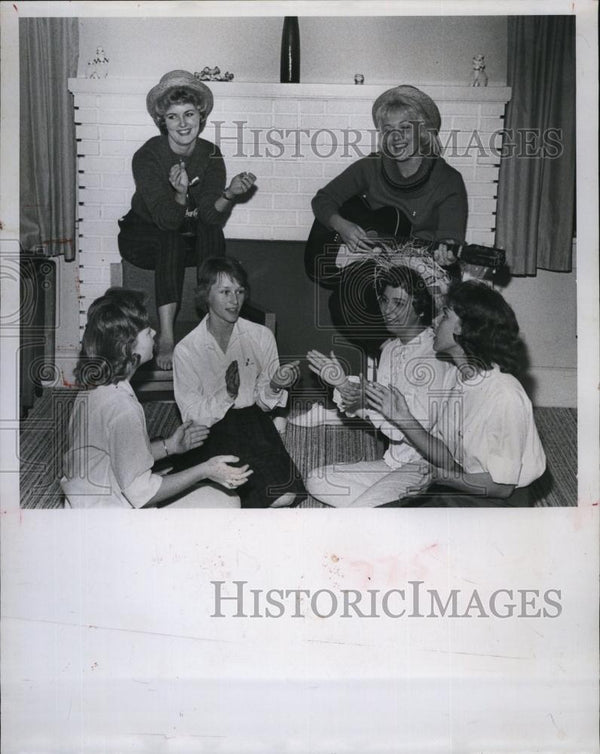 1962 Press Photo Paula Reeves, Linda Webster, Heidi Birkmann, Sally Ti ...