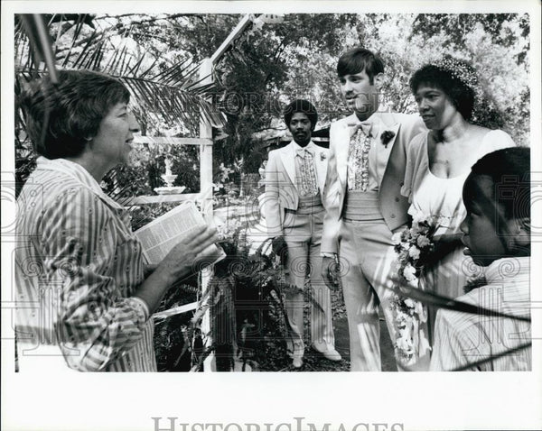 1981 Press Photo Patricia Bice & Gary Kasper at their wedding in Flori ...