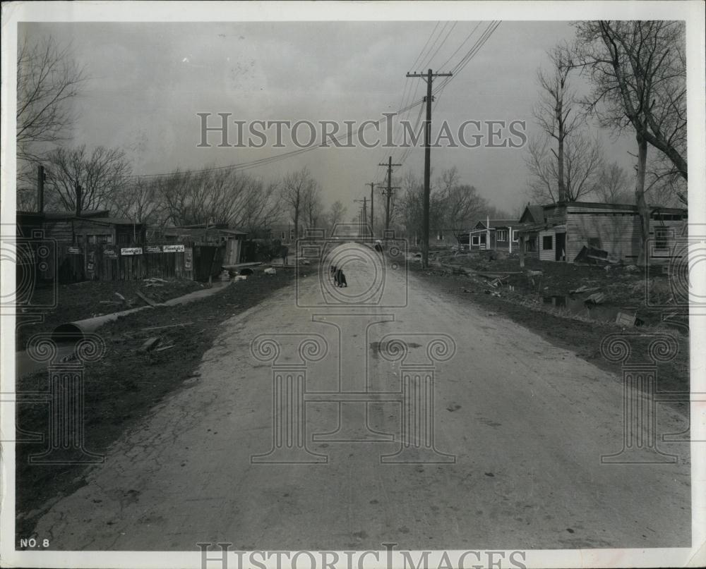 1965 Press Photo Semi Rural Slum on outskirts of Philadelphia Urban Re ...