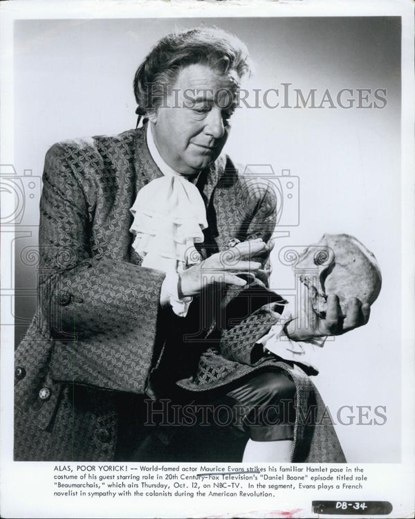 1968 Press Photo English Actor Maurice Evans In Daniel Boone Episode ...